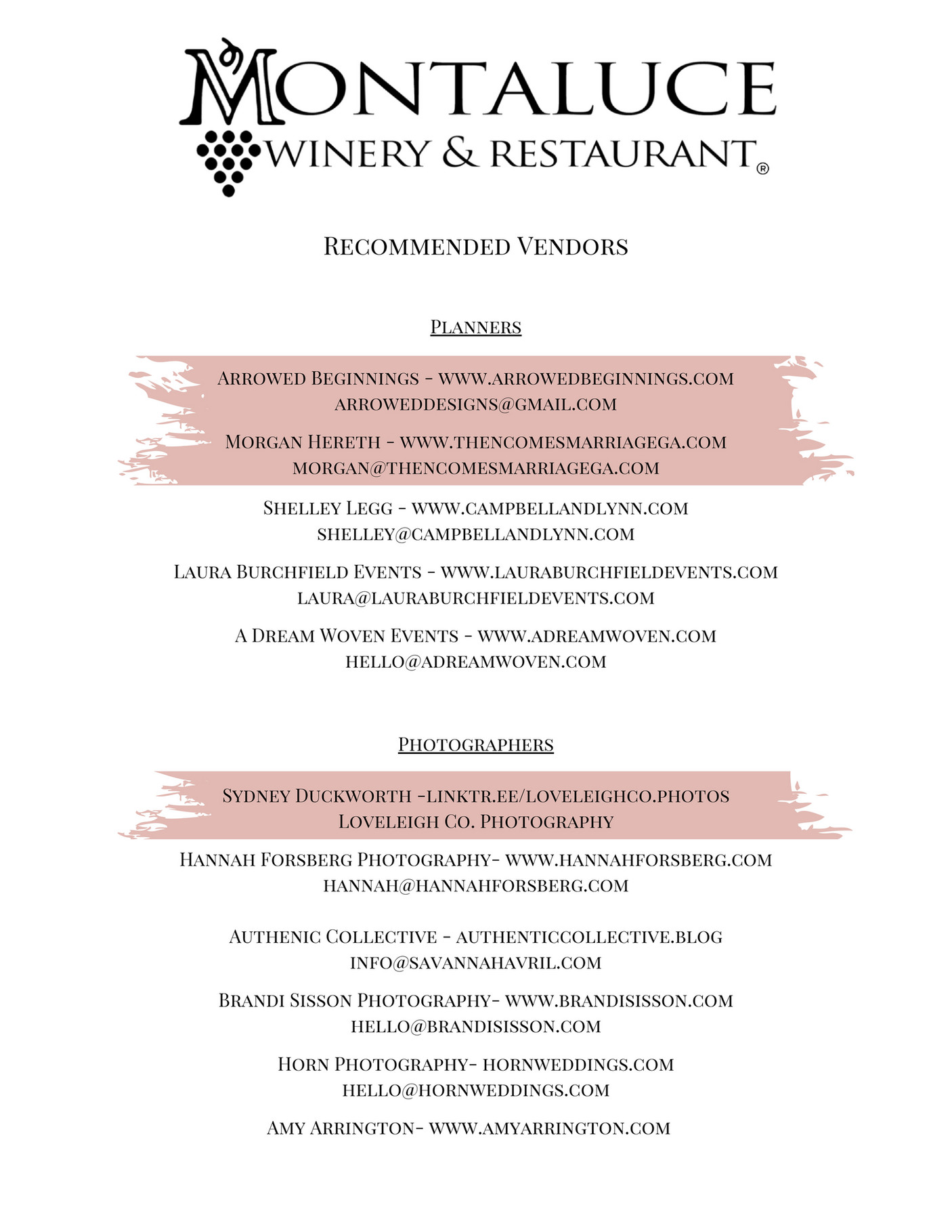 Montaluce Winery - Recommended Venders - Page 3 - Created with Publitas.com
