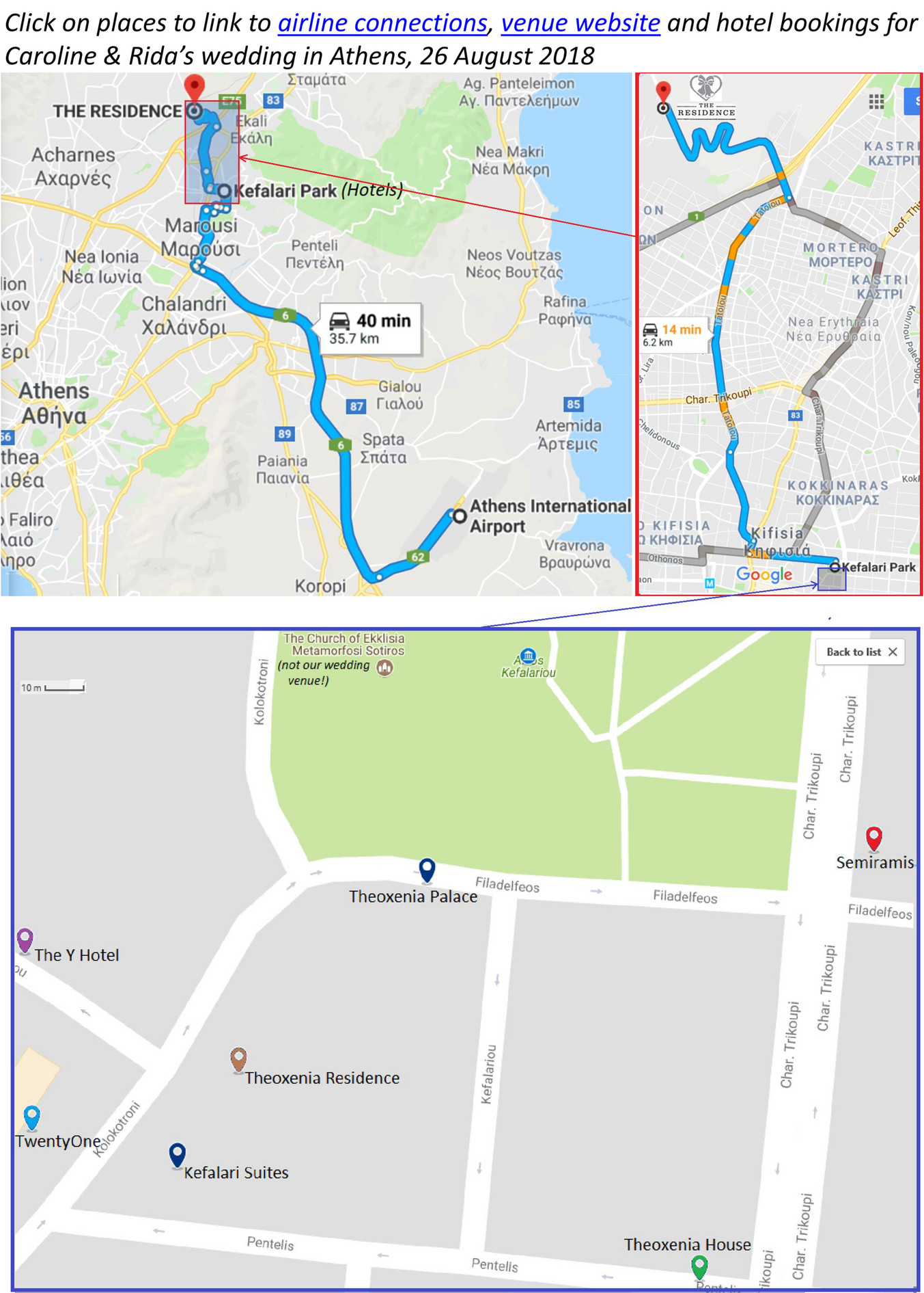 Smith-Rikabi - Maps for Caroline & Rida's Wedding in Athens on 26 ...