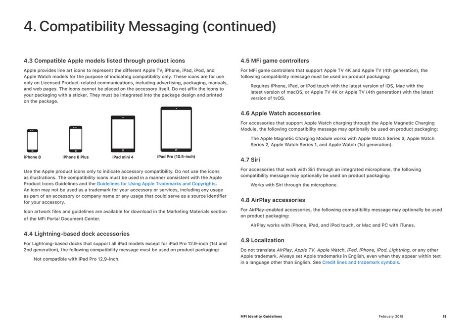 Techaeris - Apple MFi Identity Guidelines February 2018 - Page 19 ...