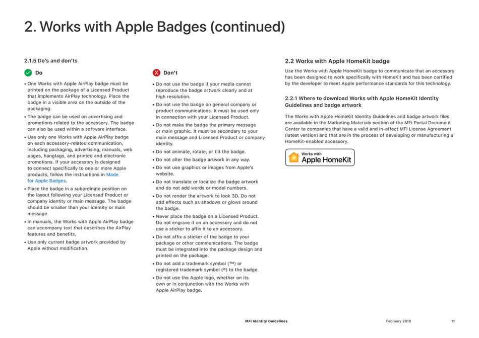 Techaeris - Apple MFi Identity Guidelines February 2018 - Page 11 ...