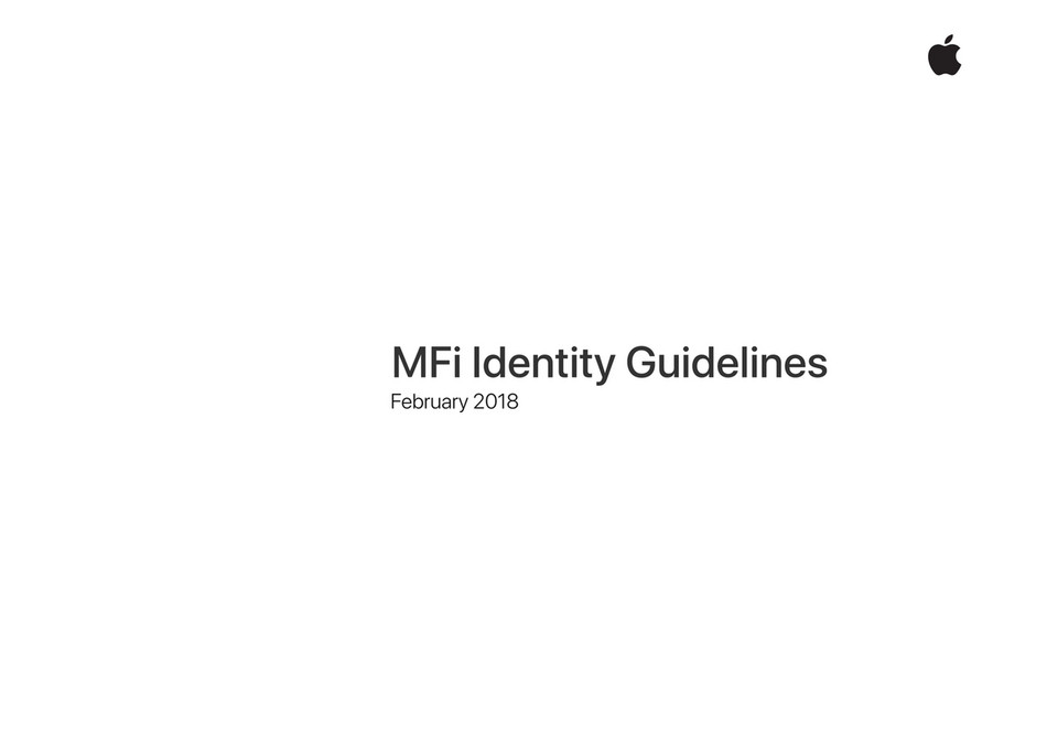 Techaeris - Apple MFi Identity Guidelines February 2018 - Page 1 ...