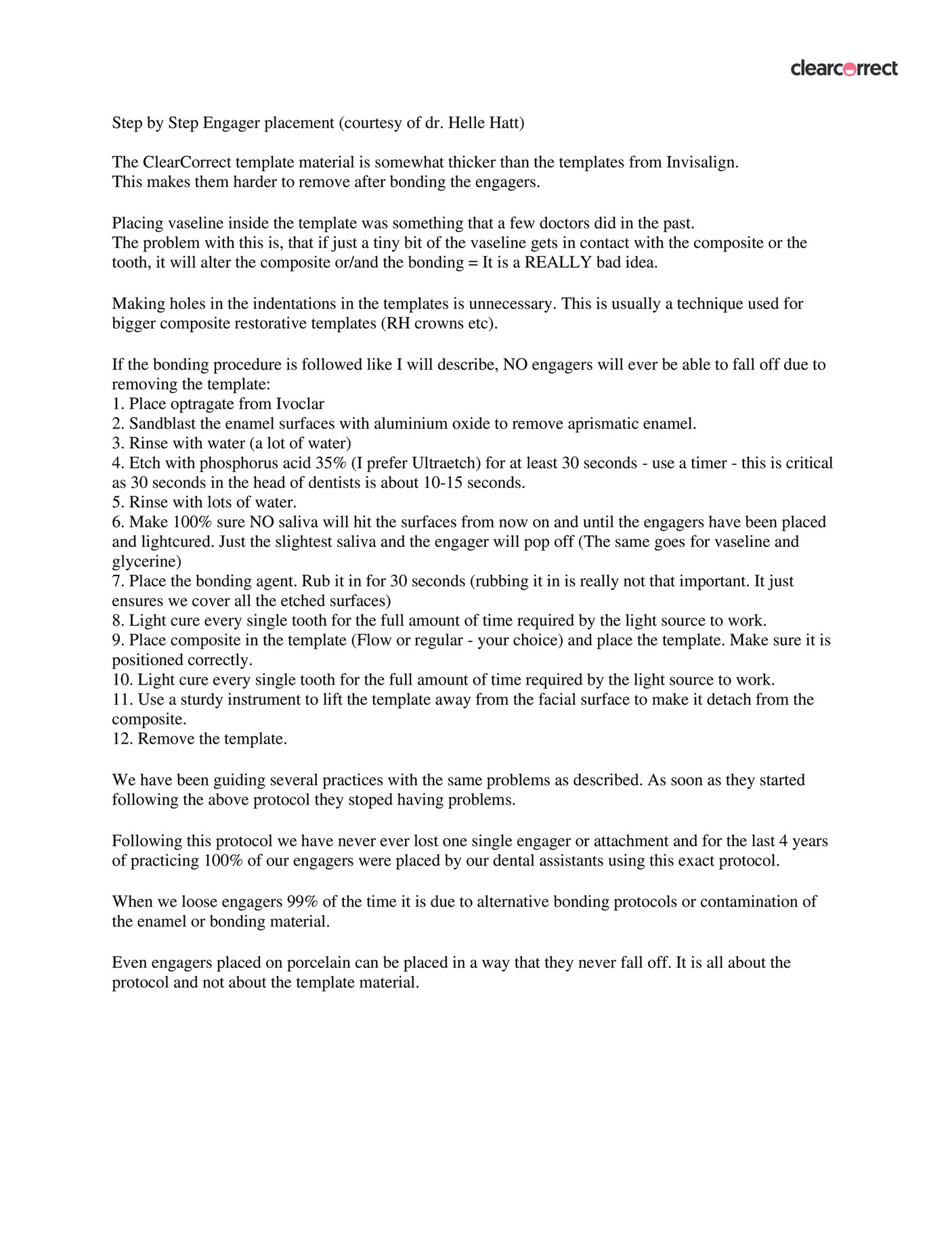 Ortho-Trends - ClearCorrect Engager placement - Page 1 - Created with ...