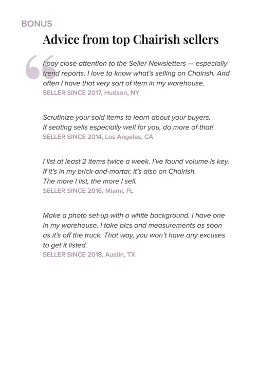 Chairish - 2023 Gaining Momentum on Chairish — Sales - Page 12-13 ...