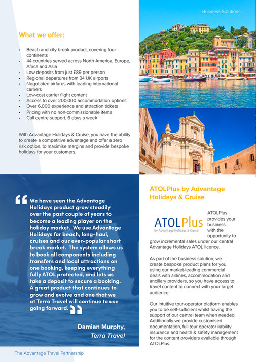 Advantage Travel Partnership - The Advantage Travel Partnership Prospectus 2023 - Page 20-21 ...