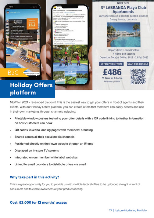 Advantage Travel Partnership - Leisure Partnership Marketing Portfolio 2024 - Page 12-13 ...