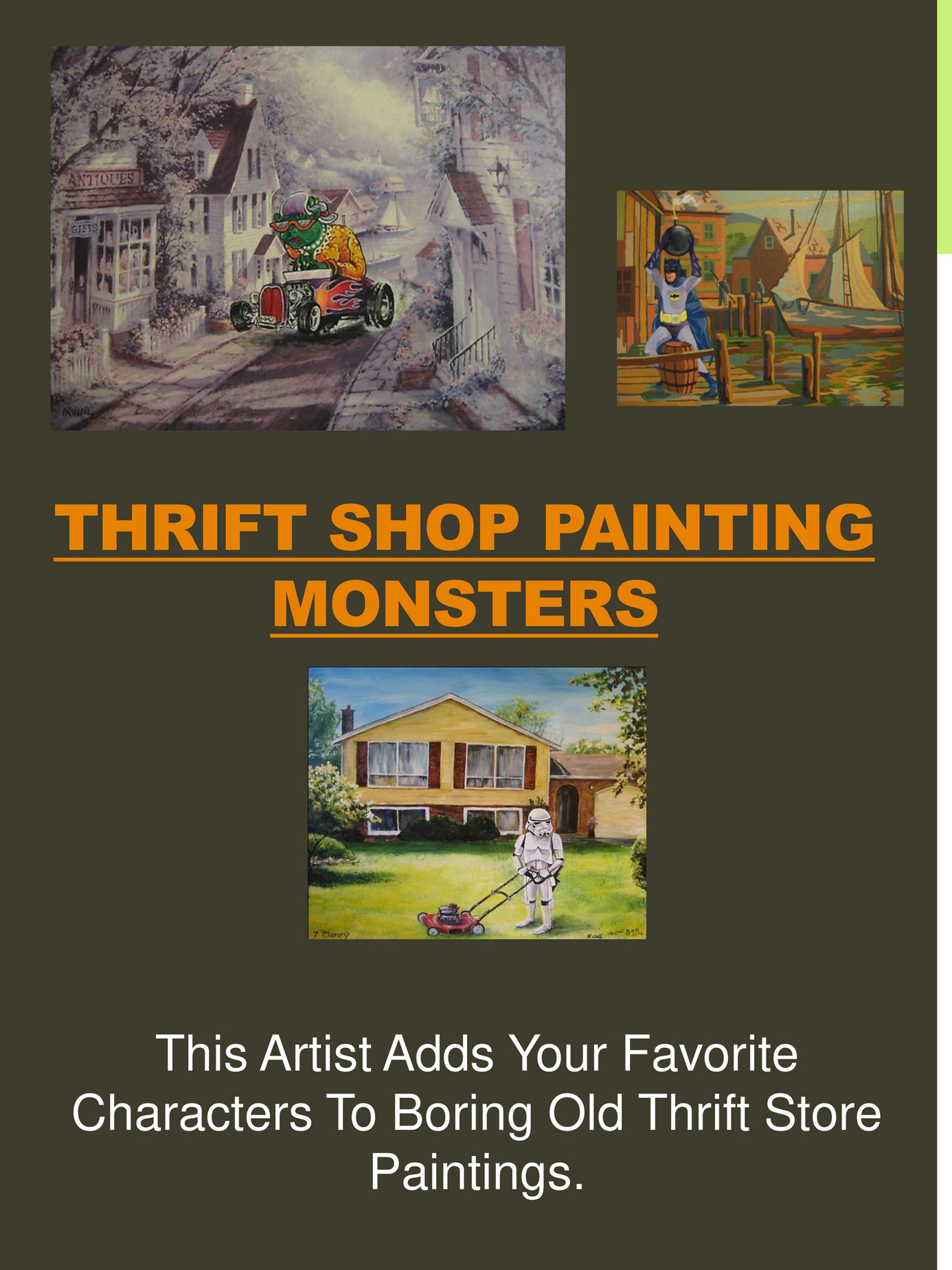 creepy kids drawings - Thrift Shop Painting Monsters - Page 1 - Created ...