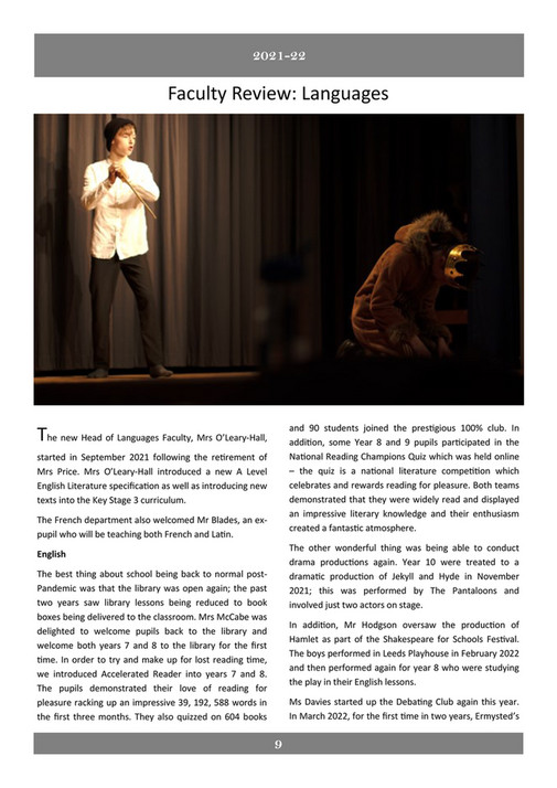 Ermysted's Grammar School - The Chronicles of Ermysted 2021-22 - Page 8-9 - Created with ...