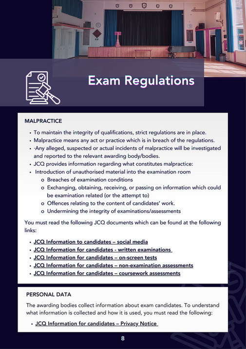 Ermysted's Grammar School - EXAMINATIONS BOOKLET 2023_24 - Page 8-9 ... Ermysted's Grammar School - EXAMINATIONS BOOKLET 2023_24 - Page 8-9 ...