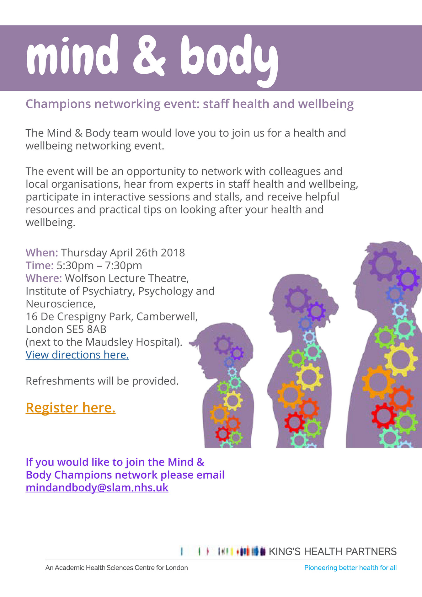 King's Health Partners - Staff health and wellbeing event flyer - Page ...