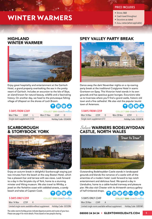 Glenton Holidays - GL631S Glenton Autumn & Festive 2022 - Page 4-5 ...
