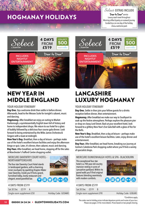 Glenton Holidays - Autumn & Festive 2023 Brochure GL668S - Page 18-19 ...