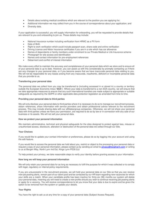 Bespak Rbk Candidate Recruitment Privacy Notice Page 2 3 Created With