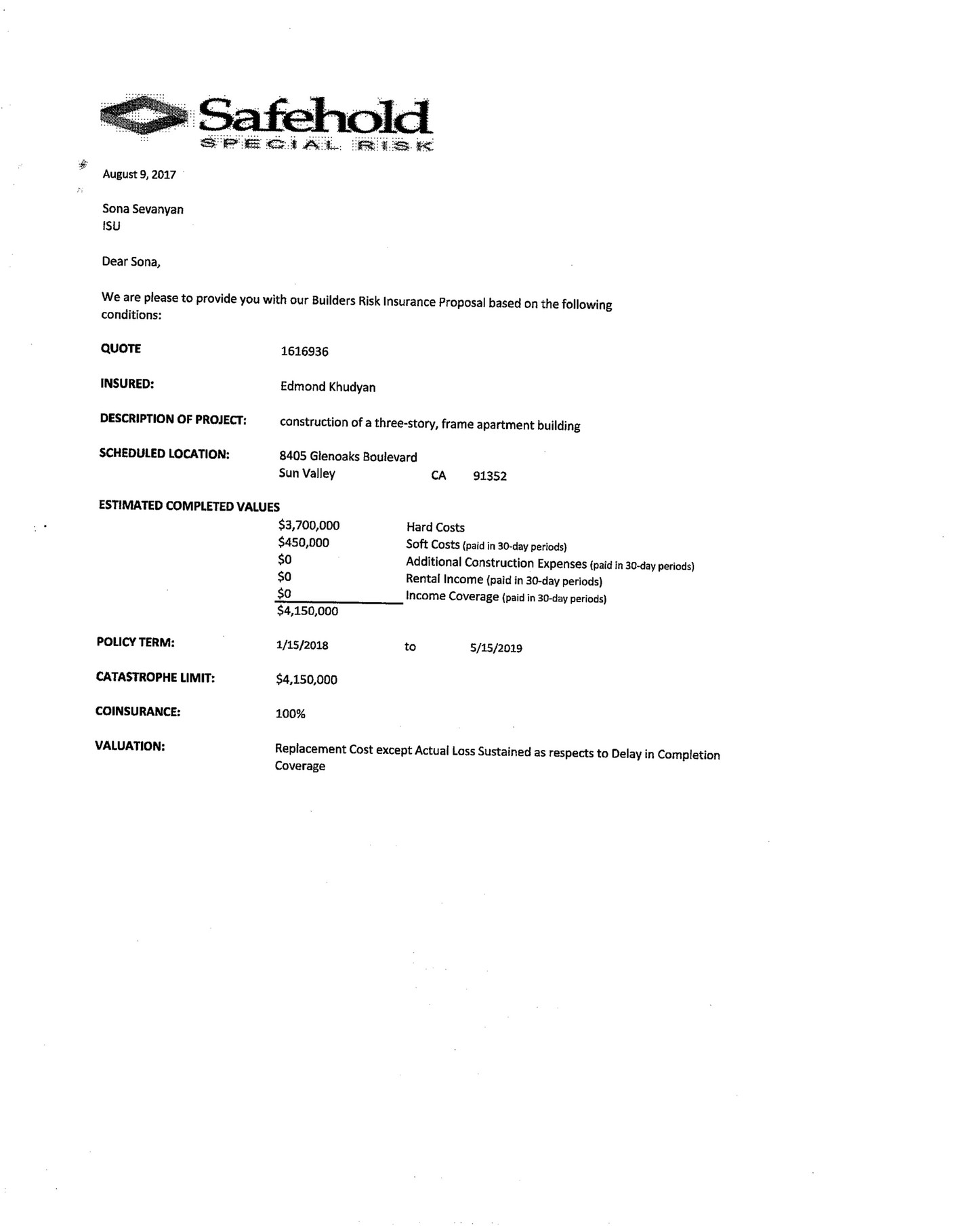 Arin Capital - Construction-Builders Risk Insurance 14.4K - Page 1 ...