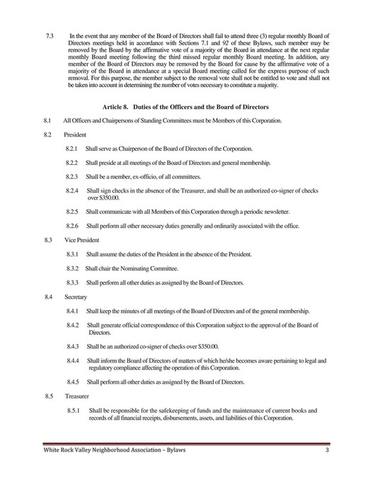 My publications - WRVNA Bylaws - Page 2-3 - Created with Publitas.com