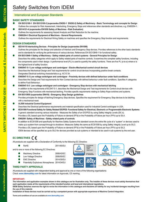 IDEM Safety - IDEM Machine Safety Switches 2018 Catalogue - Page 6-7 ...