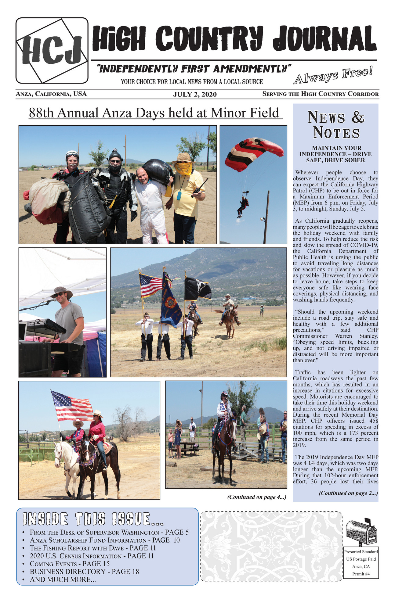 High Country Journal - HCJ-July-2-2020 - Page 1 - Created with Publitas.com