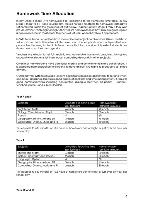 King Edward VI Five Ways Schoo - Homework policy 2023 Sept Amended - Page 6-7 - Created with ...