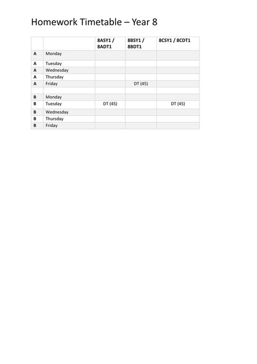 King Edward VI Five Ways Schoo - HomeWork Timetable Year 7 -9 - Page 6-7 - Created with Publitas.com