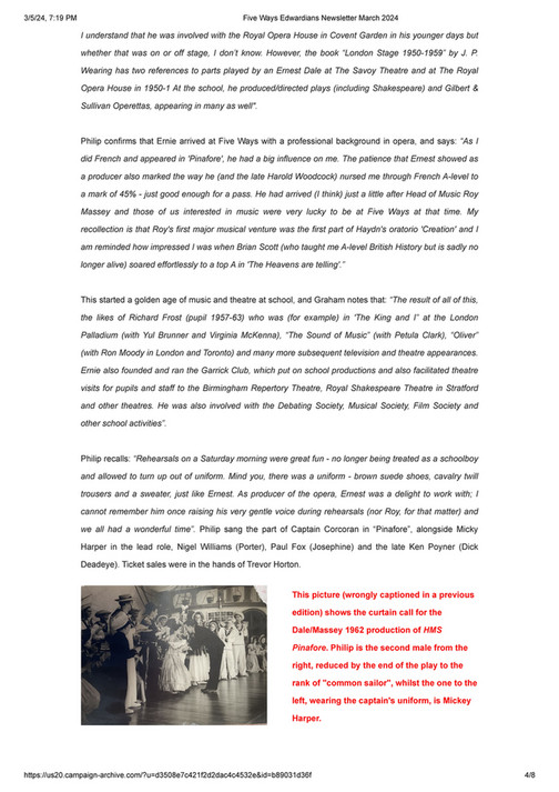 King Edward VI Five Ways School - Five Ways Edwardians Newsletter March ...