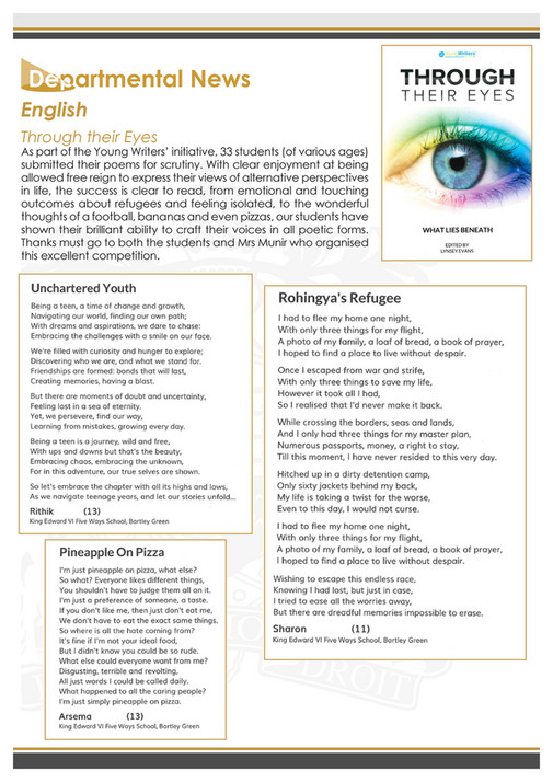 King Edward VI Five Ways Schoo - Spotlight Issue 6 May 24 vx - Page 6-7 - Created with Publitas.com