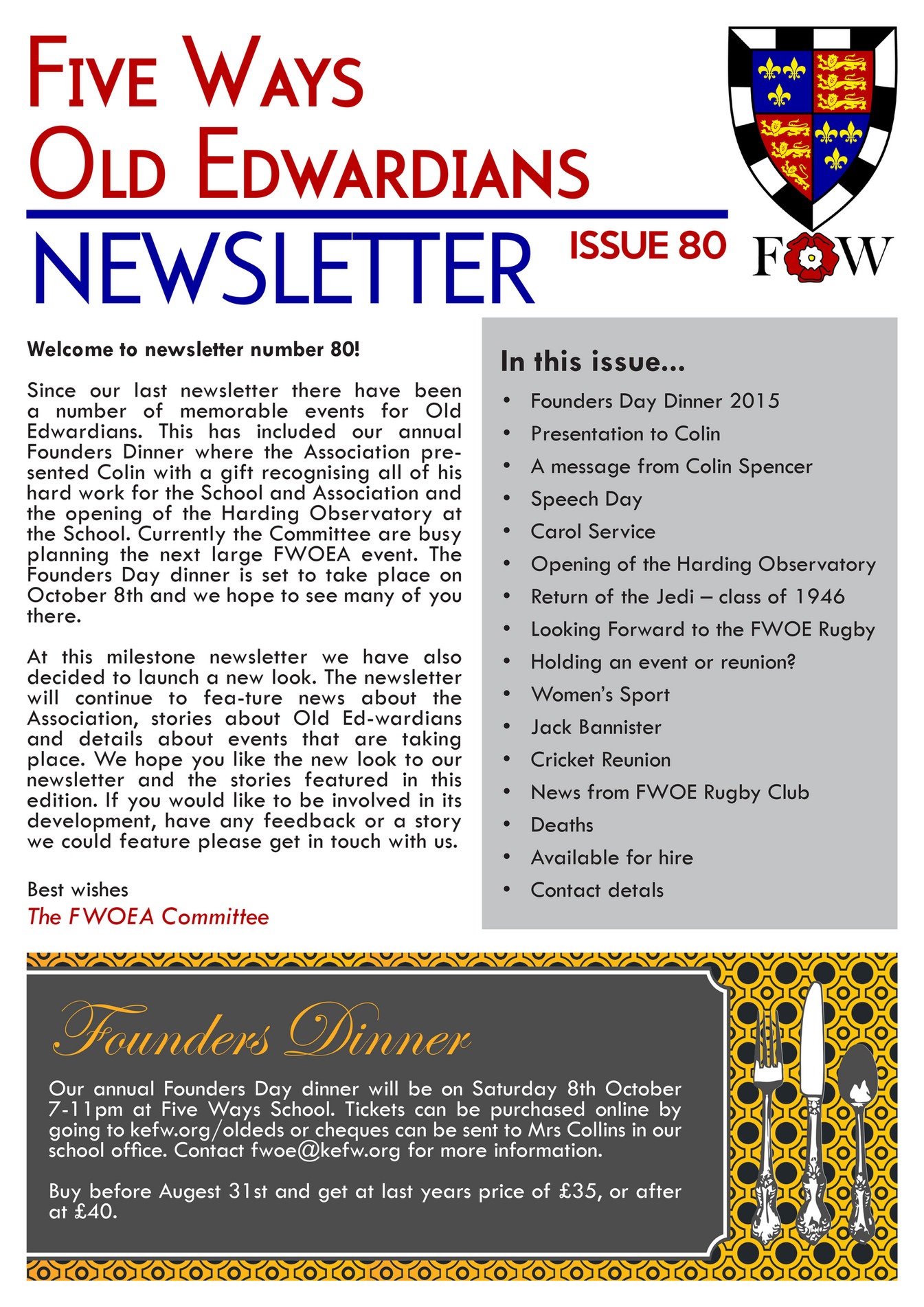 King Edward VI Five Ways Schoo - Old Eds Issue 80 (1) - Page 1 ...
