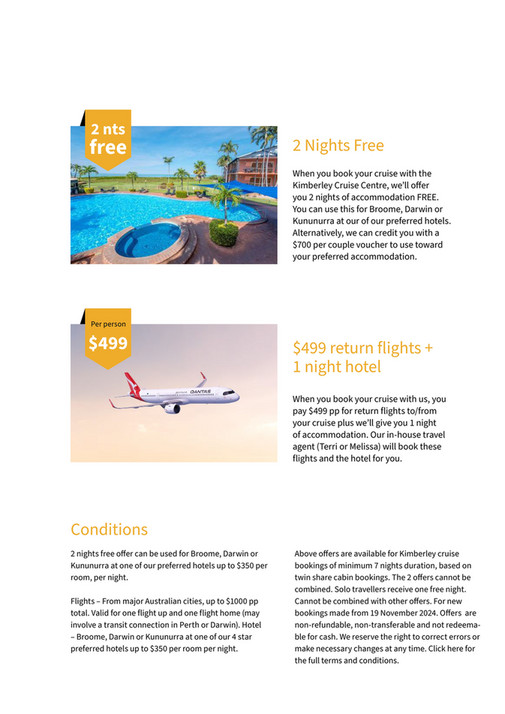 FREE Cruise Guide - Kimberley Cruise Centre - Page 2-3 - Created with ...