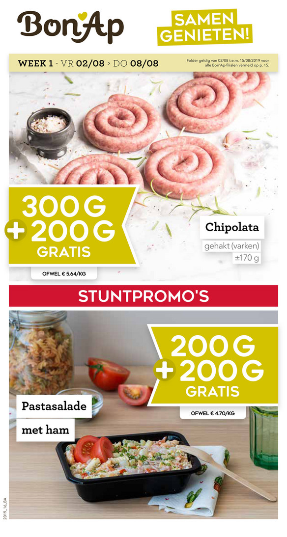 Folder Bon'Ap van 02/08/2019 tot 15/08/2019 - weekpromoties 32
