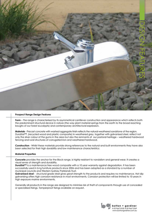 BOTTON + GARDINER | Prospect Collection | Urban & Street furniture ...