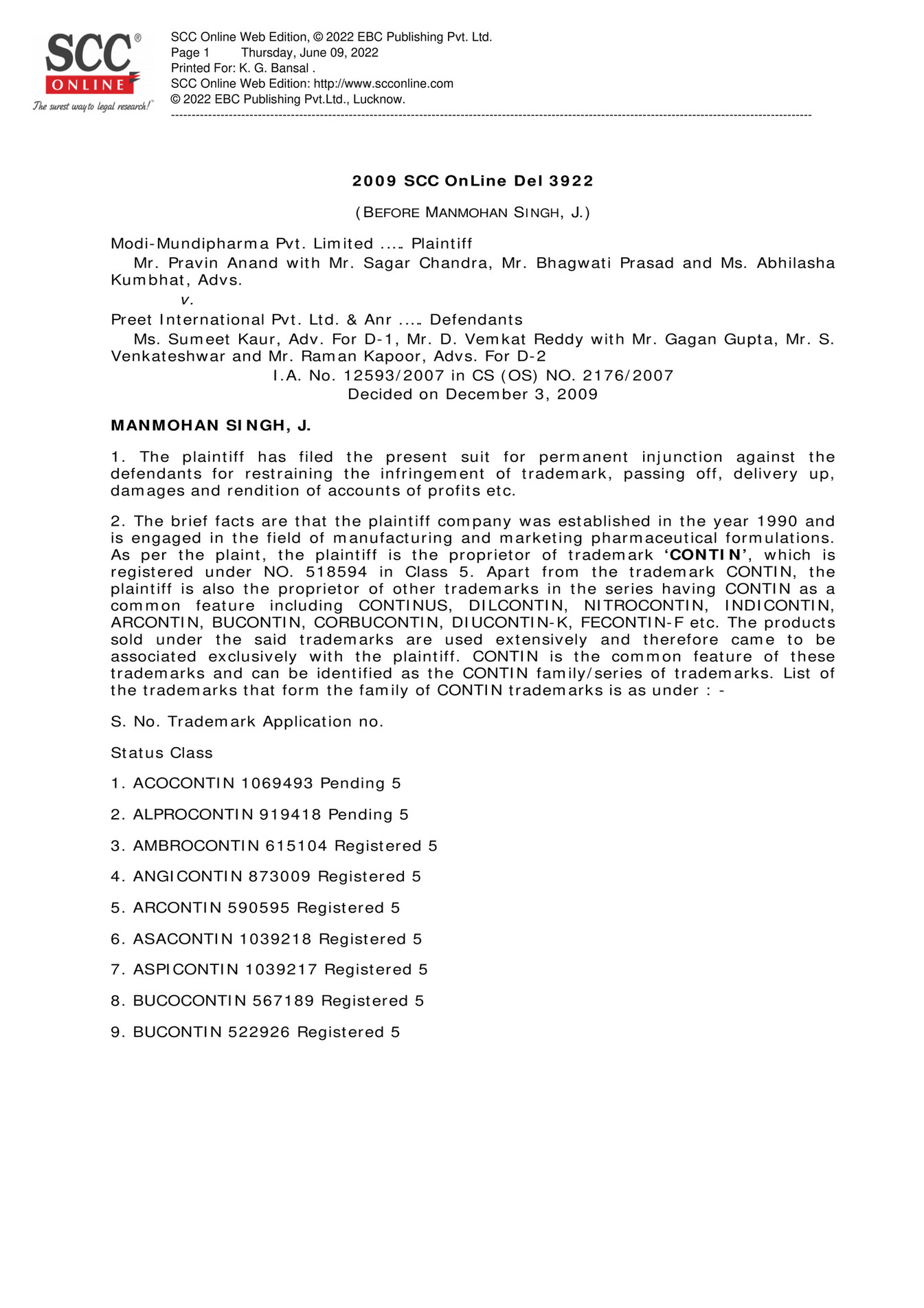 AJAY AMITABH SUMAN - Modi-Mundipharma Pvt. Limited. Vs Preet ...