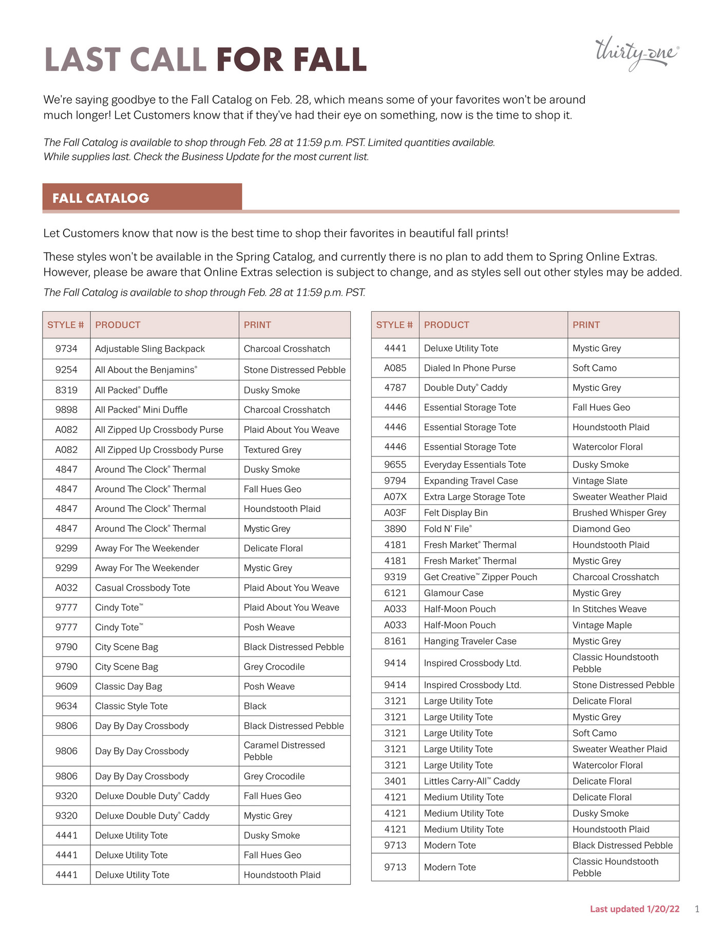 2022 Last Call for Fall - Page 1 - Created with Publitas.com