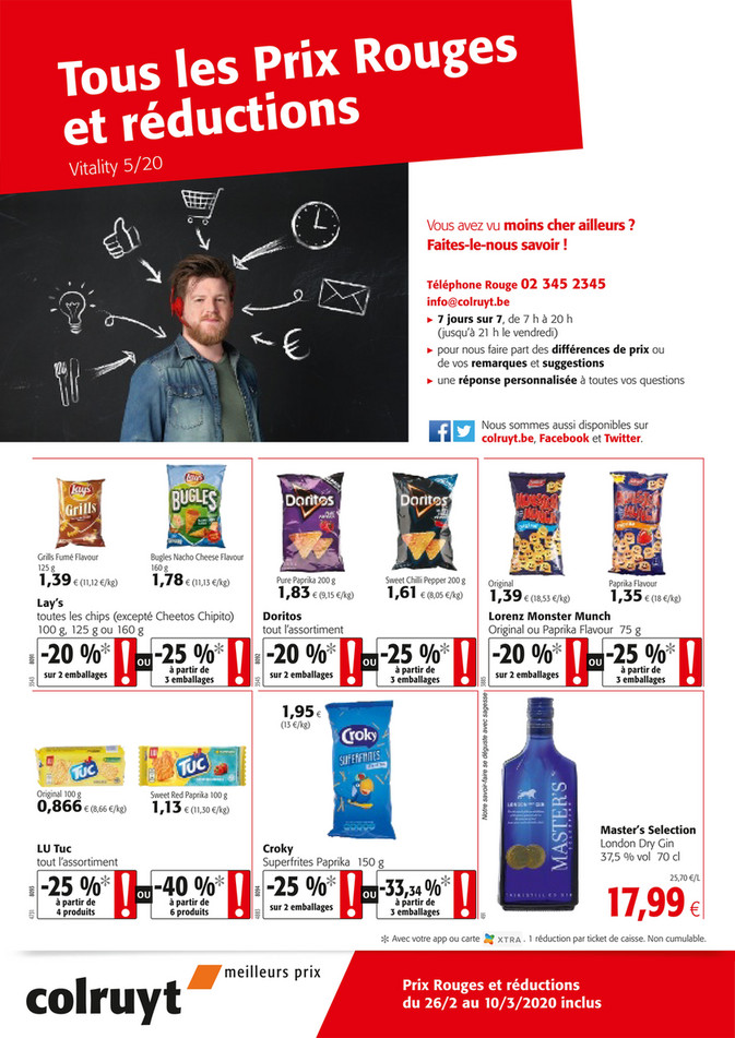 Folder Colruyt - Prix rouges semaine 09, 10, 11
