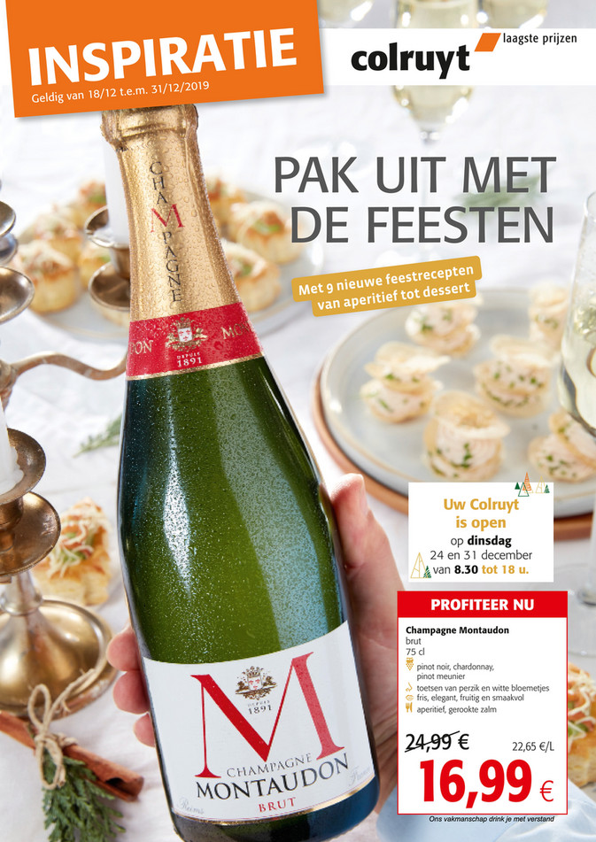 Folder Colruyt van 18/12/2019 tot 31/12/2019 - Pak uit met de feesten