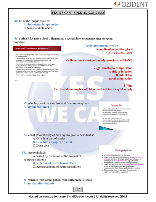 My publications - Prometric Dental Exam Sample Questions By Dr. Nada ...