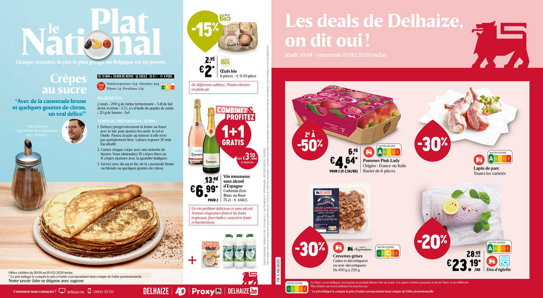 Folder Delhaize du 30/01/2020 au 05/02/2020 - Promotions de la semaine 06