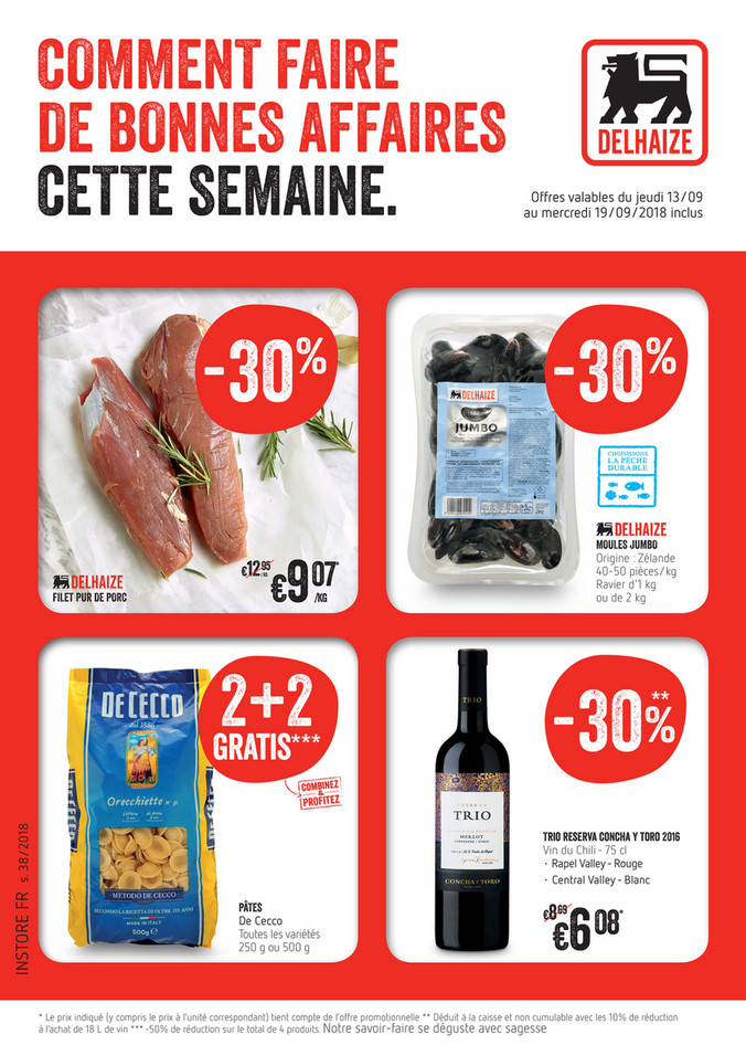 Folder Delhaize - Promotions de la semaine 38