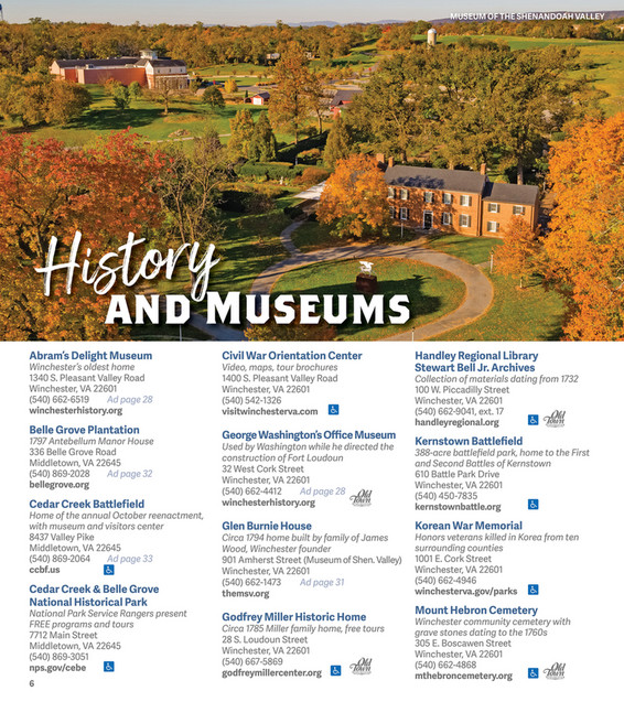 My publications - 2023_2024 Winchester Virginia Visitors Guide - Page 6-7 - Created with ...