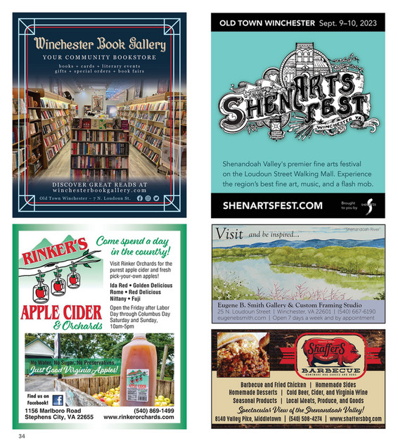 My publications - 2023_2024 Winchester Virginia Visitors Guide - Page 34-35 - Created with ...