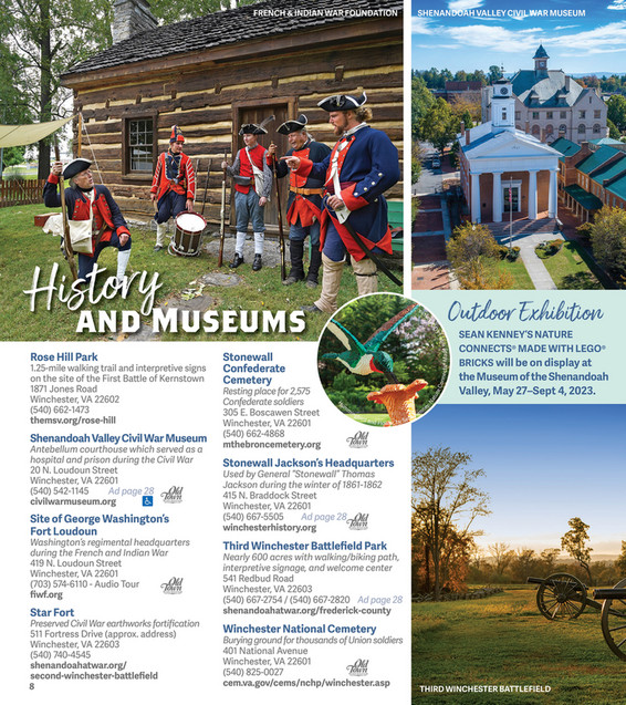 My publications - 2023_2024 Winchester Virginia Visitors Guide - Page 8-9 - Created with ...