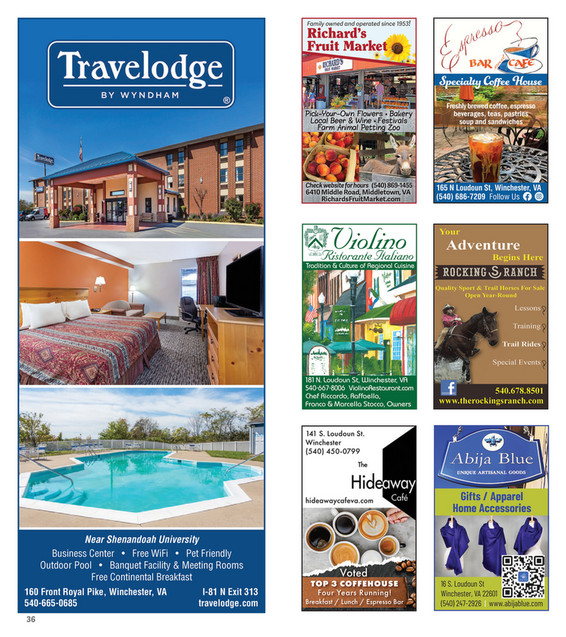My publications - 2023_2024 Winchester Virginia Visitors Guide - Page 36-37 - Created with ...