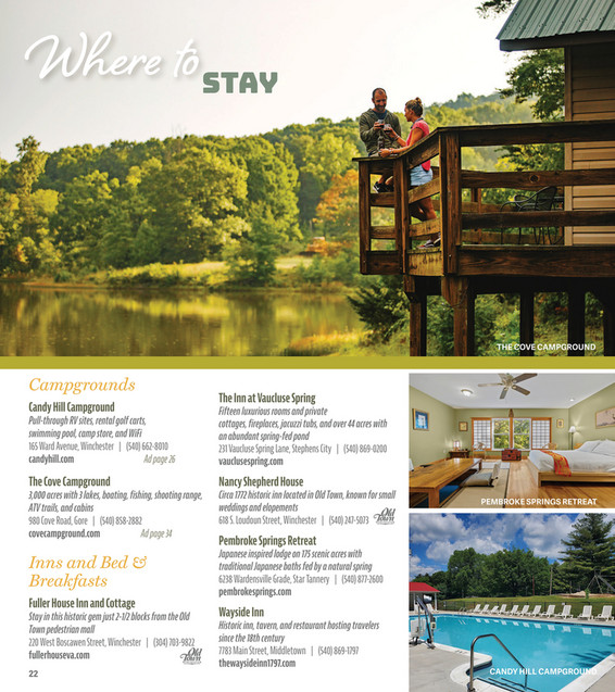 Winchester Virginia Visitors Guide - Page 22-23 - Created with Publitas.com