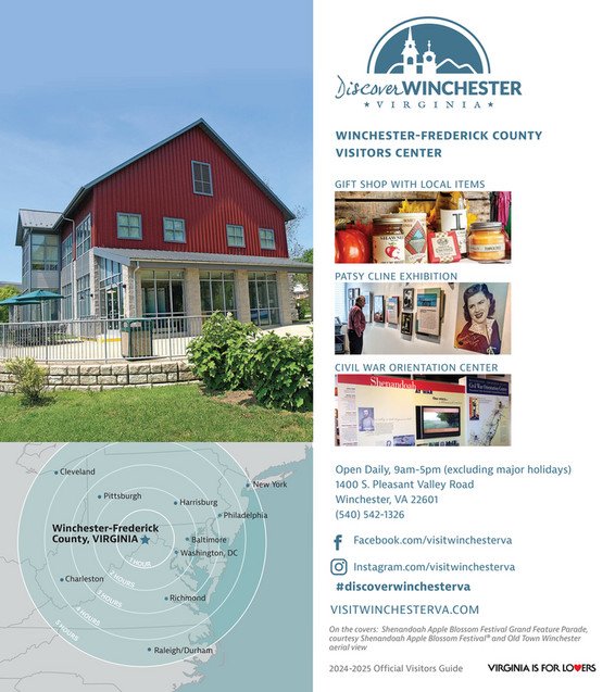 Winchester Virginia Visitors Guide - Page 2-3 - Created with Publitas.com