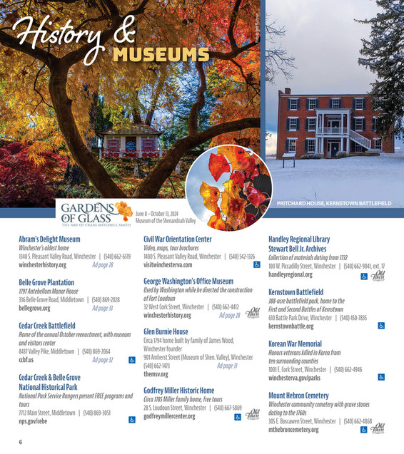 Winchester Virginia Visitors Guide - Page 6-7 - Created with Publitas.com