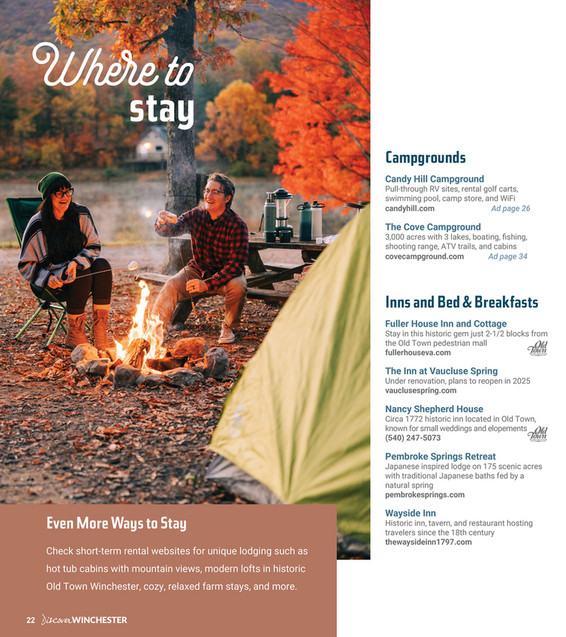 My publications - 2025_2026 Winchester Virginia Visitors Guide - Page 22-23 - Created with ...