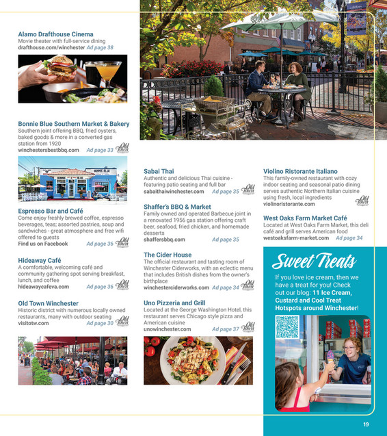 My publications - 2025_2026 Winchester Virginia Visitors Guide - Page 18-19 - Created with ...