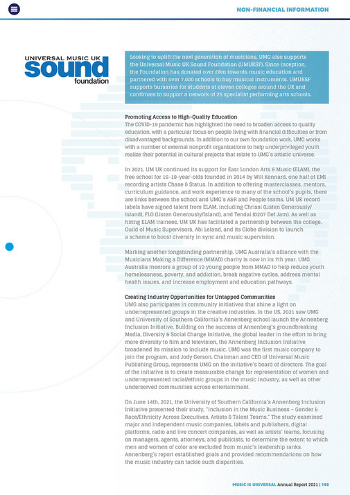 cfreport - UMG Annual Report 2021 - Page 148