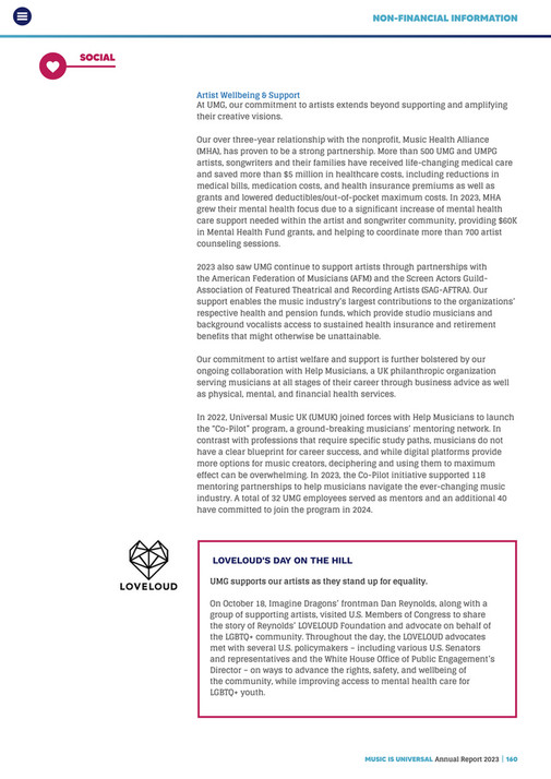 UMG Annual Report 2023 - Page 160