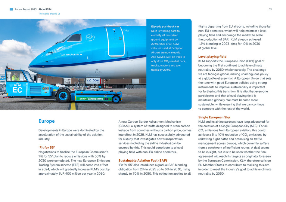 cfreport - KLM Annual Report 2023 - Page 22