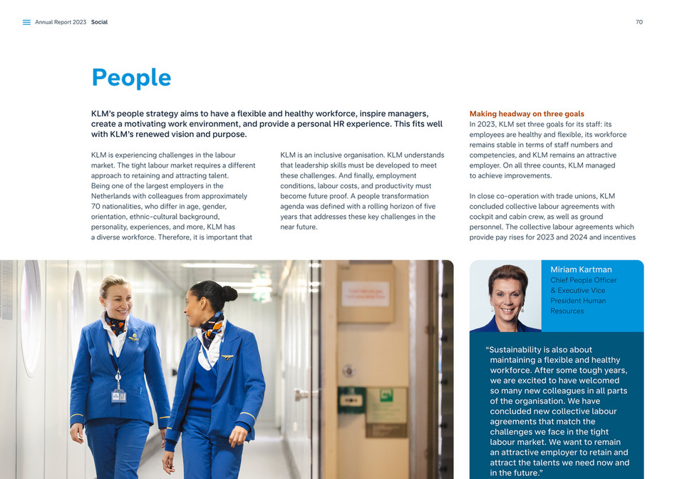 cfreport - KLM Annual Report 2023 - Page 70