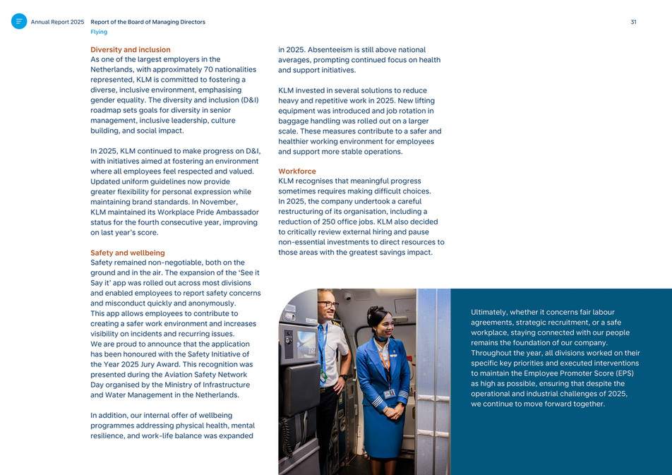 cfreport - KLM Annual Report 2025 - Page 31