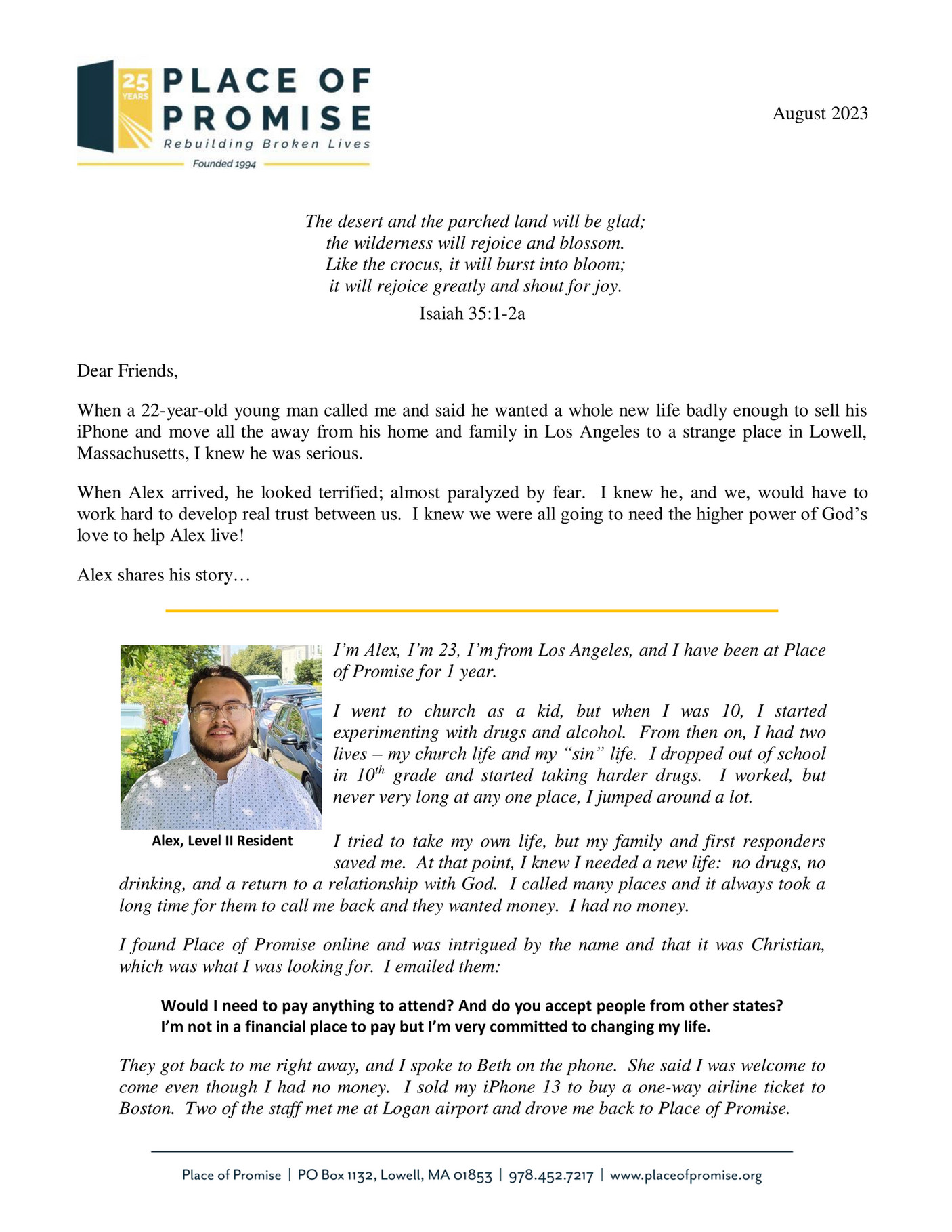 Place of Promise - Place of Promise August 2023 Newsletter - Page 1 ...